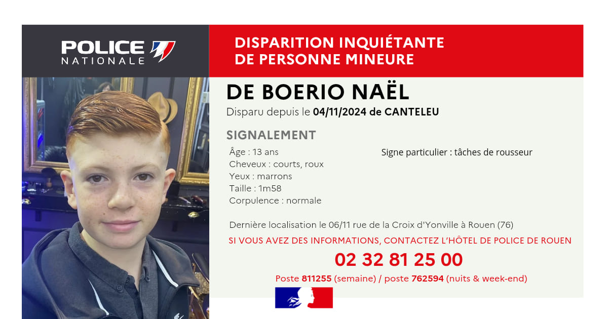 Canteleu : un appel à témoin lancé après la disparition de Naël De ...