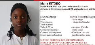 Cherbourg : disparition inquiétante de Maria Kitoko, 9 ans