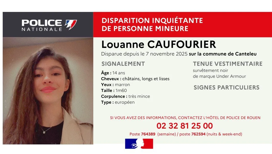 Canteleu : disparition inquiétante de Louanne, 14 ans