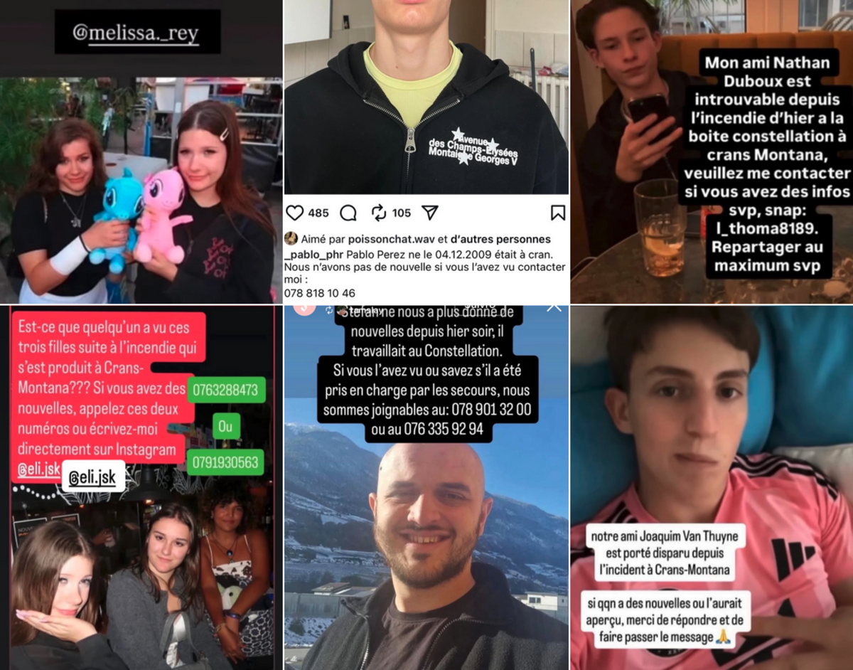 Incendie mortel de Crans-Montana : ils recherchent Noémie, Nathan, Nora ...